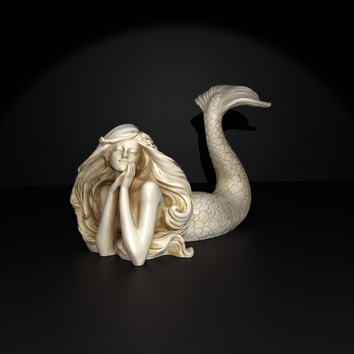 🧜‍♀️ Mermaid Statue・ STL File for 3D printing・Cults