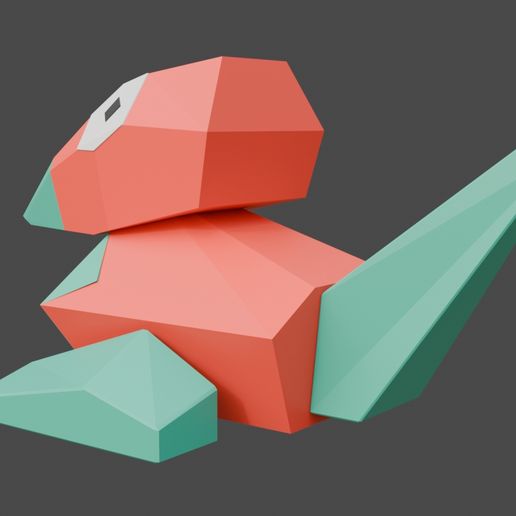 🐉 Porygon Pokemon Fan Art・ STL File for 3D printing・Cults