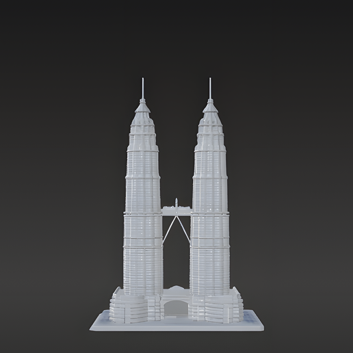 🏗️ Petronas Twin Towers・ STL File for 3D printing・Cults