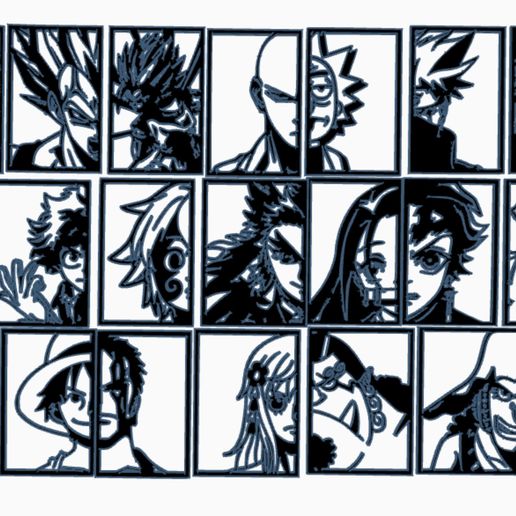 STL file 34 anime frames 🎨 ・3D print object to download・Cults