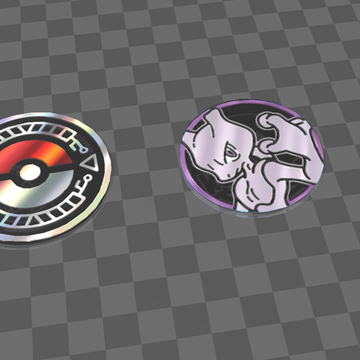 3D file Double Sided Coin Pokémon Trading Card Game Mobile (TCG) - Cpu ...