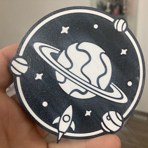 STL file Space coaster 🛰 (3MF)・3D printer design to download・Cults
