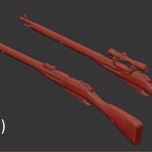 🇷🇺 (1:35 scale) Mosin Nagant UPDATE.・Free 3D File for 3D printing・Cults