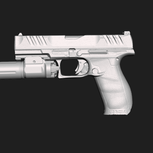 🩻 Walther PDP 4.5 Modlite PL350 PLH-v2 Real Size 3D Scan Gun Mold・ STL ...