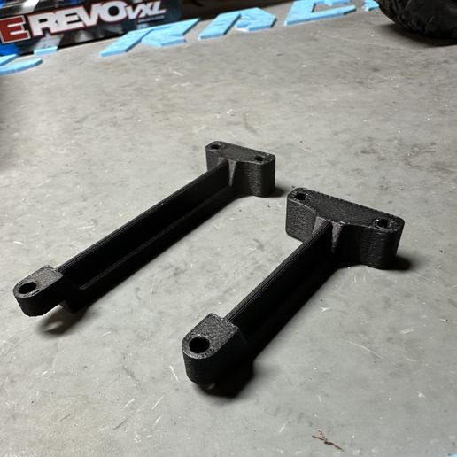3D printer E-revo vxl mini 1/16 Chassis brace bracket FRONT & REAR ...