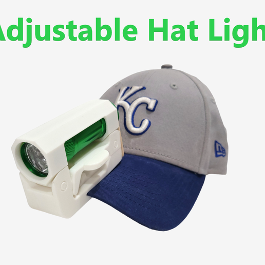 🎩 Adjustable Hat Light・Free STL File for 3D printing・Cults