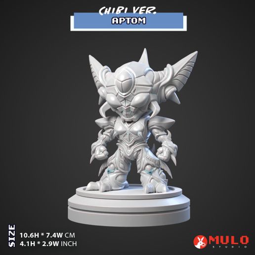 👾 Chibi Aptom Omega Blast・ 3D File for 3D printing・Cults