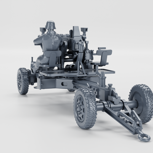 🔫 AA gun Bofors 40mm Flak 28 (Sweden+Germany, WW2)・ 3D File for 3D ...