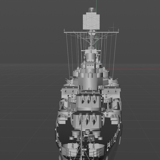 🚢 Digital model of the US Cleveland-class cruiser・ OBJ File for 3D ...
