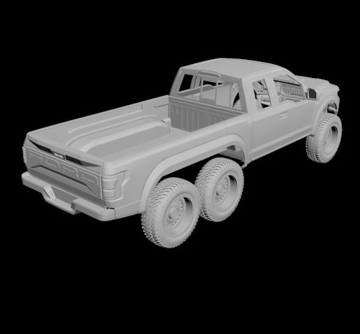 🚙 FORD RAPTOR 6x6 FOR TRX4/TRX6・ STL File for ・Cults