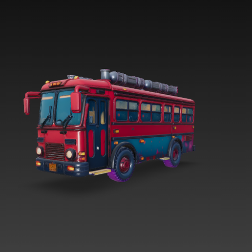 🚌 cyberpunk bus・ STL File for 3D printing・Cults