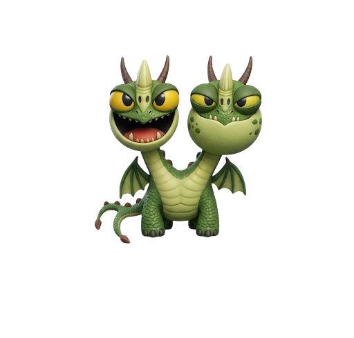 🐉 Barf & Belch Dragon STL | Hideous Zippleback | HTTYD Fan Art | 3D ...