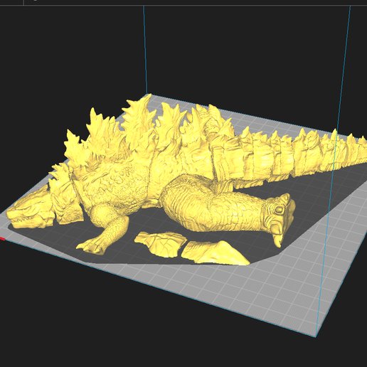 🍊 Burning Godzilla Naranja Godzilla King_print_in_situ・Archivo STL para ...
