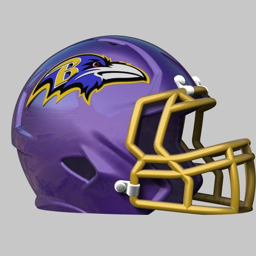 🪖 NFL BALTIMORE RAVENS HELMET・ STL File for 3D printing・Cults