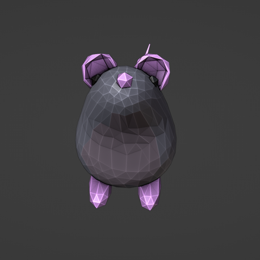 🐀 Low Poly Rat・Free 3D File for 3D printing・Cults