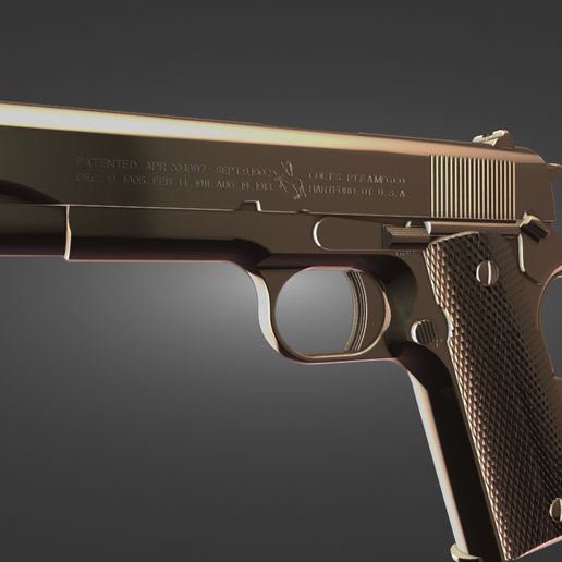 🔫 Colt 1911 Full-Sized Prop Replica – STL for 3D Printing・ 3D File for ...
