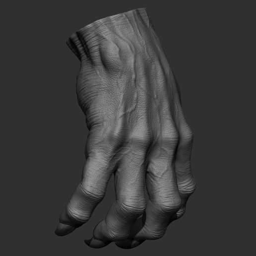 👹 3 Creature hand poses・ 3D File for ・Cults