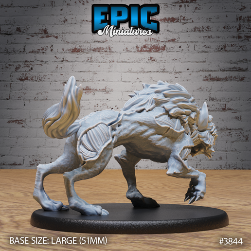 🐺 Undead Dire Wolf ‧ DnD Miniature ‧ Tabletop Miniatures ‧ Gaming ...