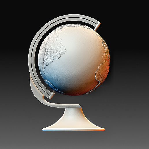 printable 3d world globe