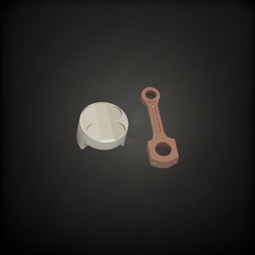 🪞 piston and conrod・ STL File for 3D printing・Cults