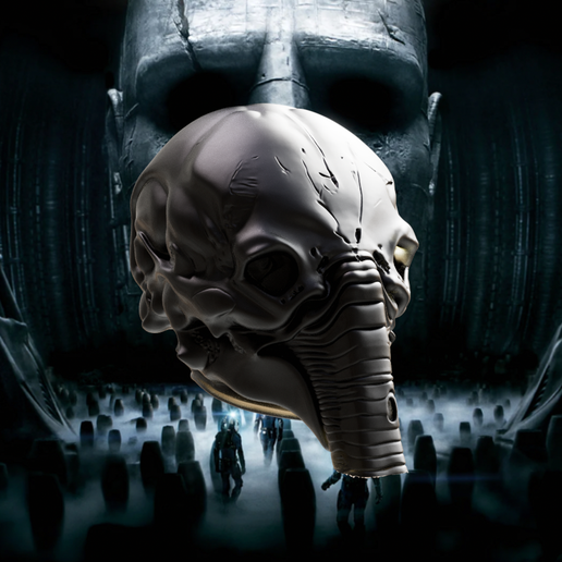 🛰 Space Jockey Skull / Space Jockey Skull - 3D Fan Art Inspired by ...