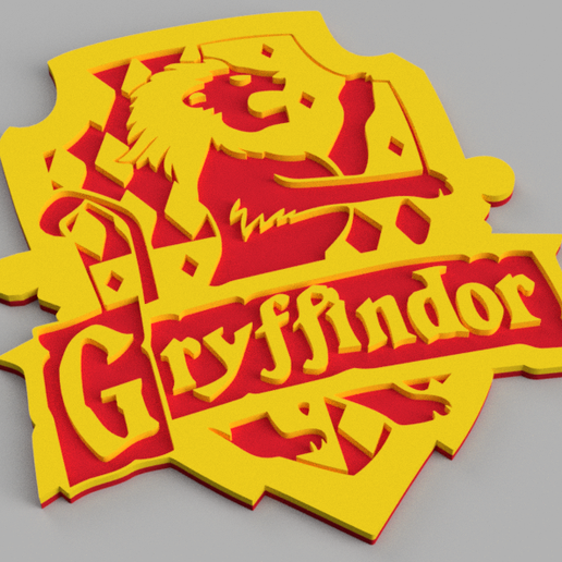 Free STL file gryffindor shield harry potter wall painting 🛡️ ・3D ...