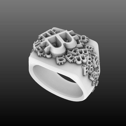 💍 Stunning BTC Inspired Ring Design・Бесплатный STL для ・Cults