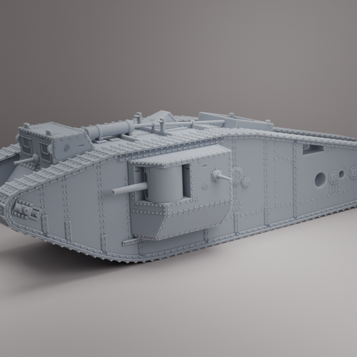STL file WW1 Tank Mark 4 Tadpole 1:72 🪖 ・3D printing model to download ...