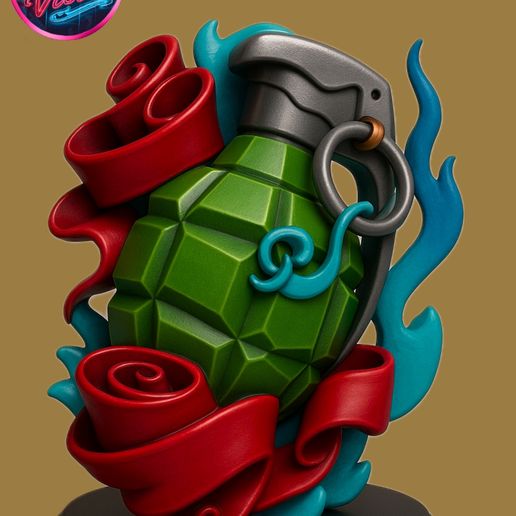 ️‍🔥 Grenade love・ 3D File for 3D printing・Cults