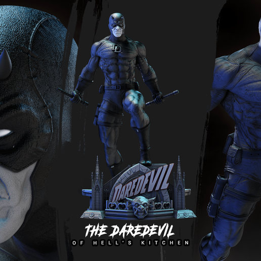 🗿 Wicked Marvel Daredevil Sculpture: Tested and ready for 3d printing ...