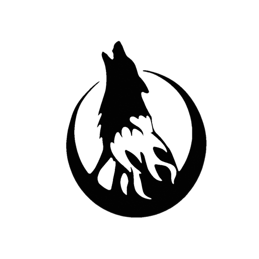 wolf logo design 3d