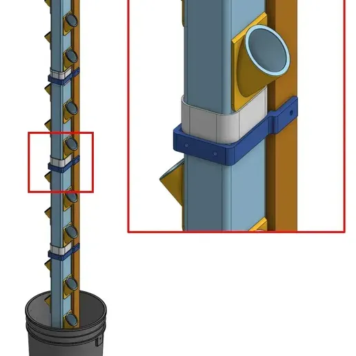 🌳 Vertical Hydroponic Tower- Tower Bracket・Arquivo 3D Grátis para ・Cults