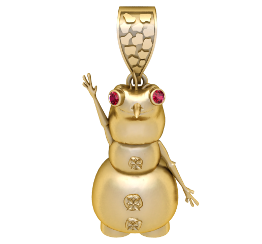 STL file GOLDEN SNOWMAN PENDANT 3D PRINTABLE MODEL ☃️ (OBJ)・3D printer ...