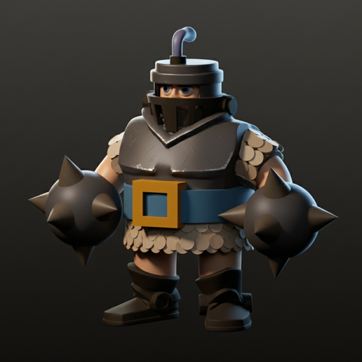 👾 Mega Knight Figure - Clash Royale Printable 3D Model・ STL File for 3D ...