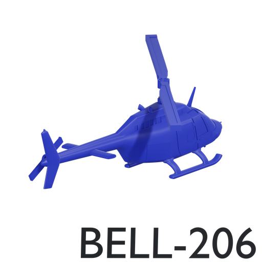 🔔 BELL 206 HELICOPTER (2 in 1)・ STL File for ・Cults