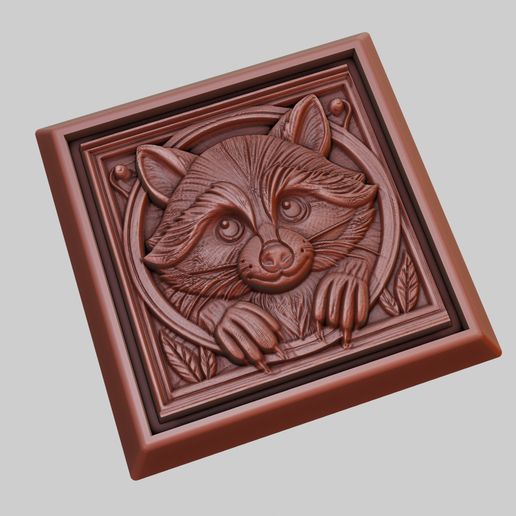 3D file Raccoon Animal 3D Model for CNC Router Laser & 3D Printer 🦝 ・3D ...