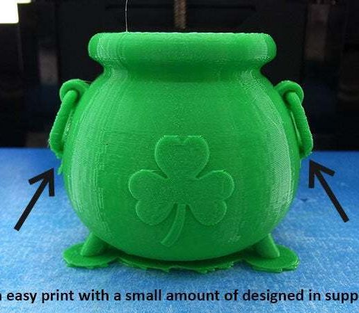 🪴 Irish Pot of Gold・Free STL File for ・Cults