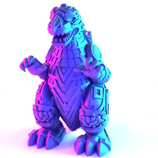 🇲🇽 Aztec Godzilla Mexican Maya toy・ STL File for 3D printing・Cults