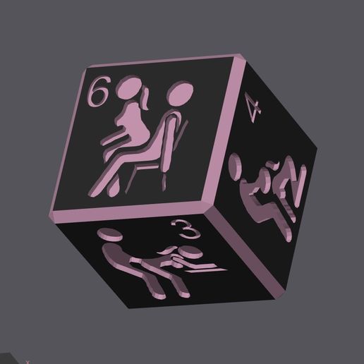 🎲 Naughty Cube, Sex Dice, Kamasutra Dice・ STL File for 3D printing・Cults