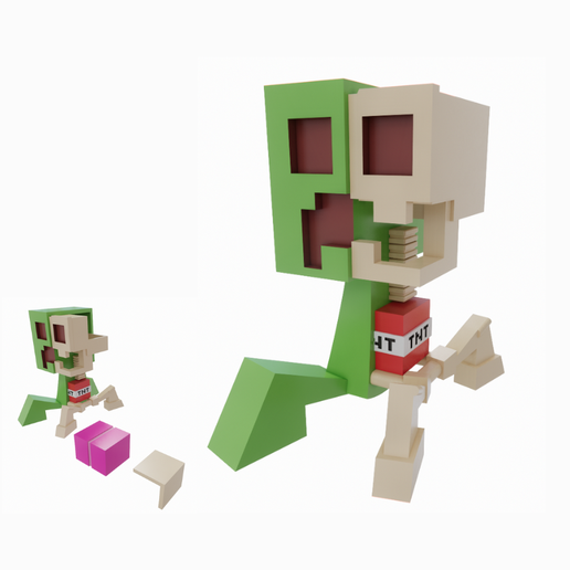 🎨 MINECRAFT ANATOMY CREEPER・ STL File for 3D printing・Cults