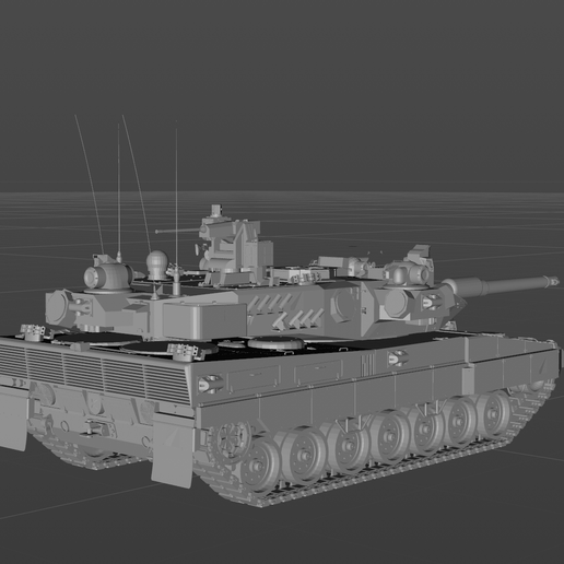 🐆 German Leopard 2 tank 3D model material・ OBJ File for 3D printing・Cults