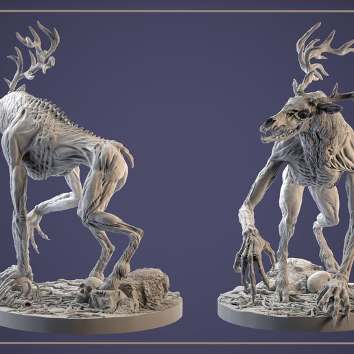 🎲 Wendigo - quarduped・ STL file for 3D printing・Cults