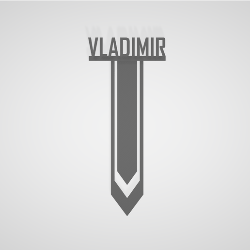 STL file VLADIMIR / NAME / BOOKMARK / GIFT / BOOK / BOOK / SCHOOL ...