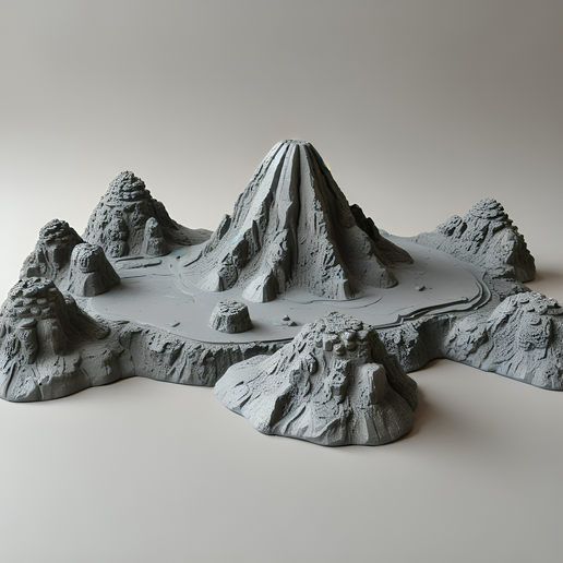 🌋 Volcanic Lava Terrain – 3D Printable Modular Scenery・ STL File for 3D ...