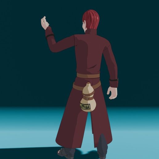 👨 Gaara from Naruto Low Poly・ STL File for 3D printing・Cults