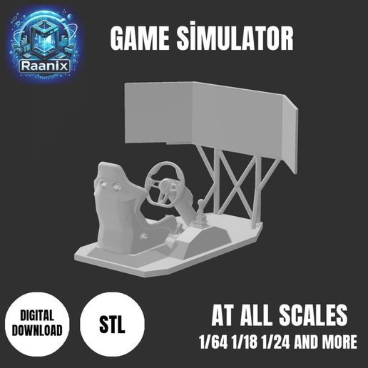 🌆 GAME SİMULATOR 1/64 1/18 1/24 AND MORE・ STL File for 3D printing・Cults