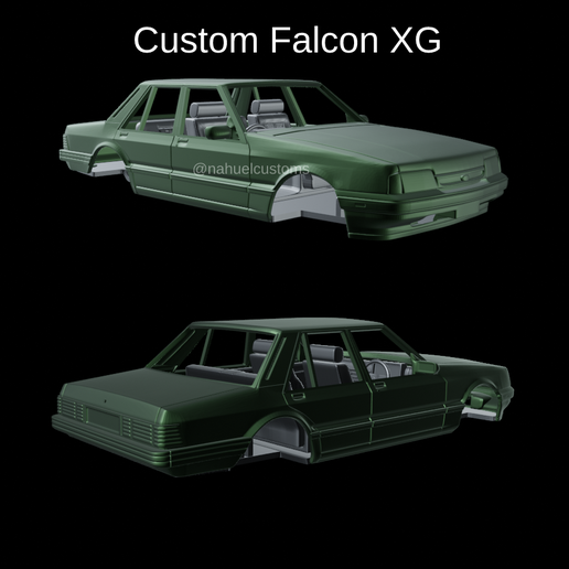 🇦🇺 Custom Falcon XF with custom XG front・ STL File for ・Cults