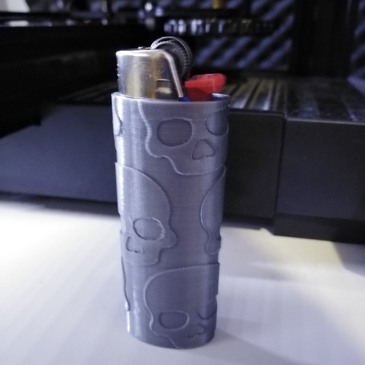 🎁 BIC case scull lighter・ STL File for 3D printing・Cults