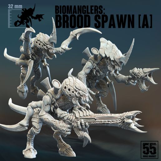 🎲 Biomanglers: Brood Spawn [A] (tyranids, termagants)・ 3D File for 3D ...