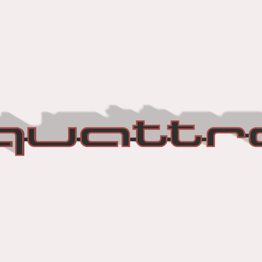 🚗 Audi Quattro Logo Front Bumper Grill Wall Art・ STL File for 3D ...